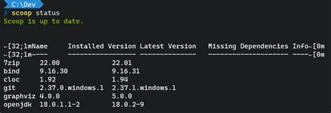 Bug Scoop Status Emits Ansi Codes Which Are Not Displayed Correctly
