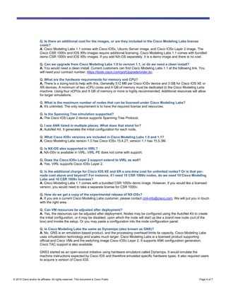 Q A From Cisco Modeling Labs Workshop PDF Cloud Computing Internet
