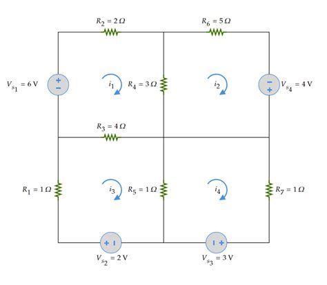 write the mesh current equations for the circuit quizlet