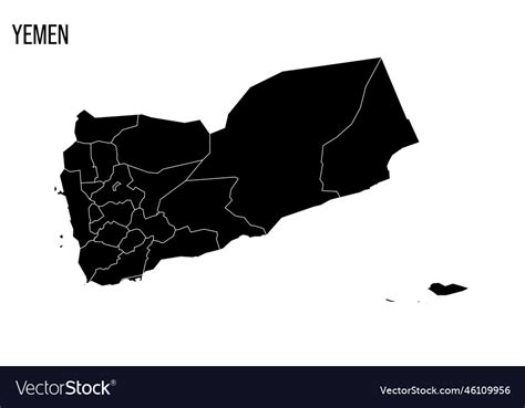 Yemen Political Map Of Administrative Divisions Vector Image