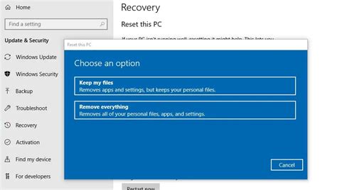How To Factory Reset Windows 10 Without Affecting Files