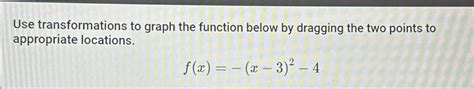 Solved Use Transformations To Graph The Function Below By