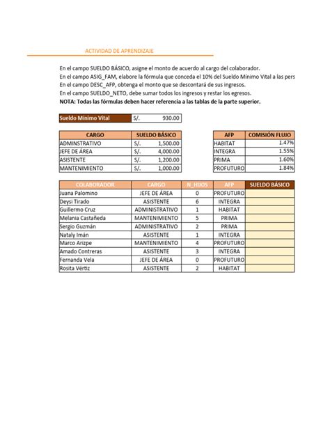 Ejercicio Excel Pdf