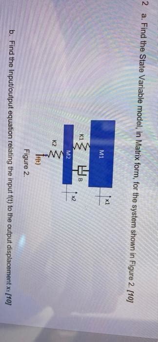 Solved 2 A Find The State Variable Model In Matrix Form