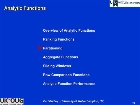 PPT Analyzing Your Data With Analytic Functions PowerPoint Presentation ID