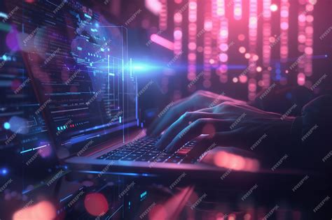 Premium Photo Digital Technology Software Development Concept Coding Programmer Working On