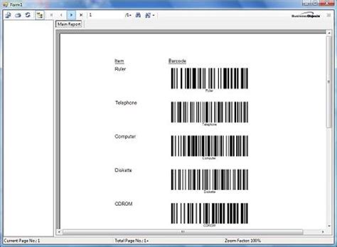 Putting Barcodes Into Crystal Reports