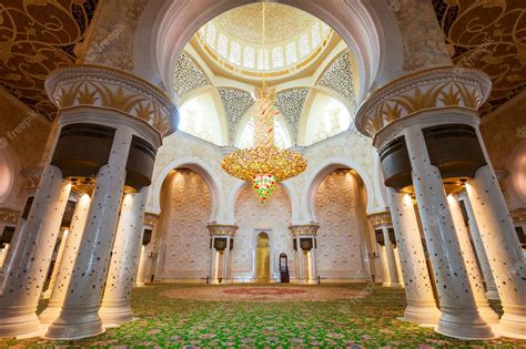 Premium Photo Sheikh Zayed Grand Mosque Interior