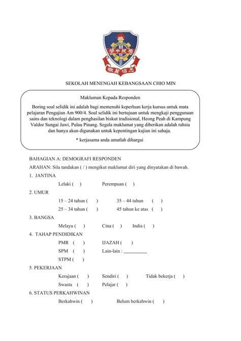 Borang Soal Selidik PDF