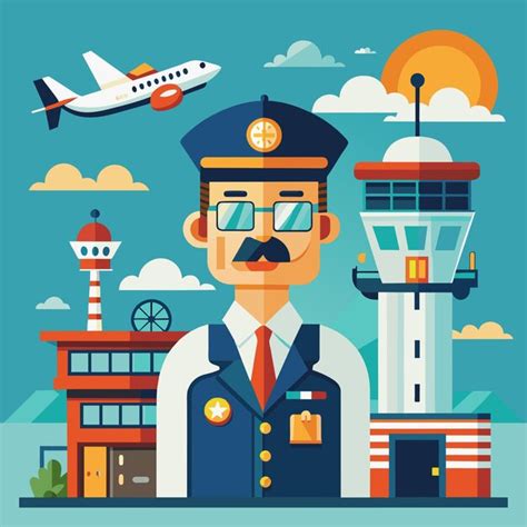 Flat Vector Illustration Of An Air Traffic Controller Premium Ai Generated Vector Flat Vector Illustration Of An Air Traffic Controller Premium Ai Generated Vector