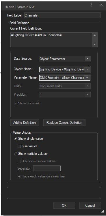 graphic legend not working as expected entertainment vectorworks
