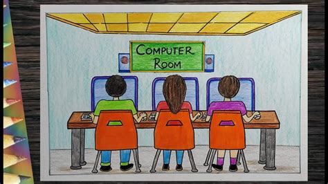 computer lab drawing