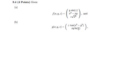 Solved Compute The Jacobian Matrix At The Points Chegg