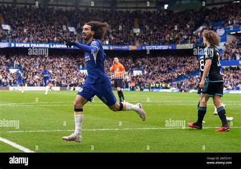 Chelseas Marc Cucurella Celebrates Scoring Their Sides First Goal Of