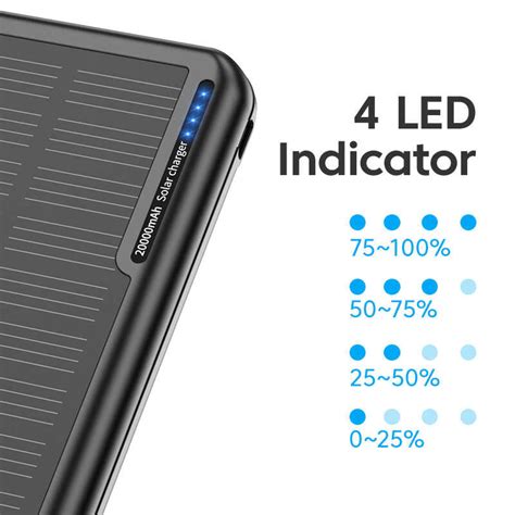 【50% OFF Voucher】Kuulaa Solar Power Bank 20000Mah Portable Fast ...