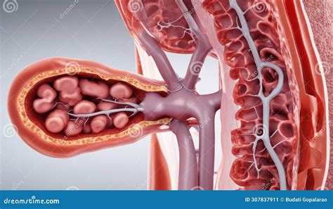 Vasculature Of Human Brain Vector Illustration
