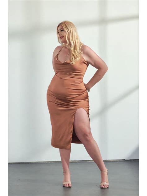 Wholesale Stretch Satin Plus Size Dress For Your Store Faire