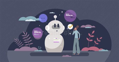 Chatbot Answering User Prompts With Ai Communication Tiny Person