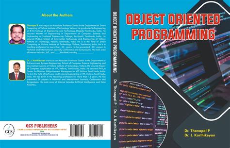 Object Oriented Programming By Dr Thanapal P Dr J Karthikeyan