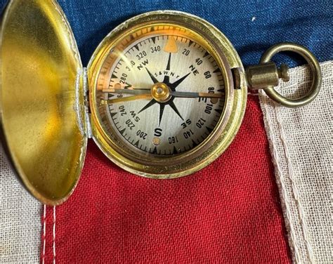 Antique Wwi Us Military Compass Working Sandw Ny Brass Etsy
