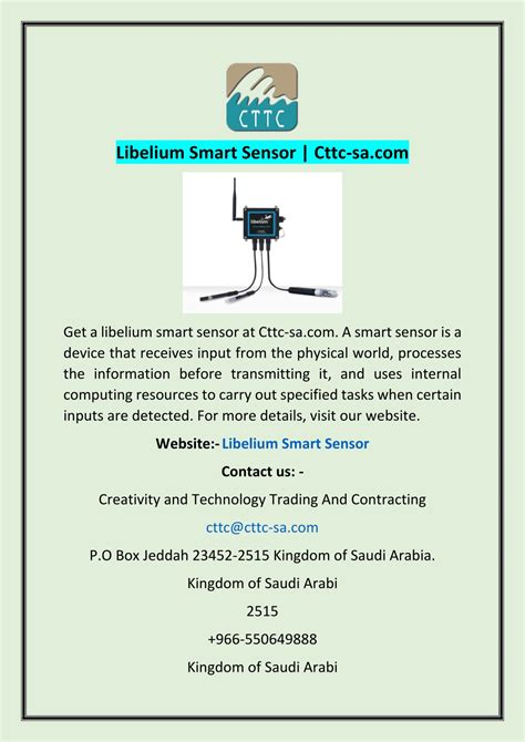 PPT Libelium Smart Sensor Cttc Sa Com PowerPoint Presentation Free Download ID