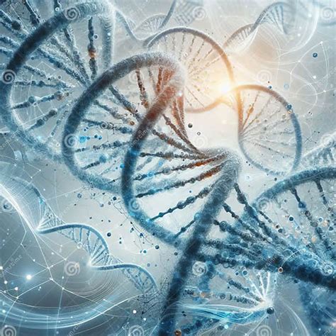 An Abstract Dna Double Helix Structure Symbolizing Lif Stock