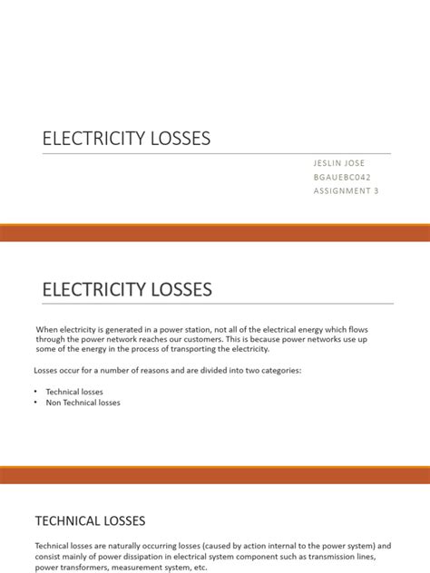 Technical And Non Technical Losses Pdf Pdf
