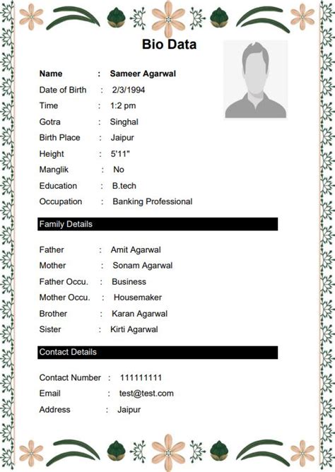 Create Bio Data For Marriage Download Marriage Biodata Format For 2023