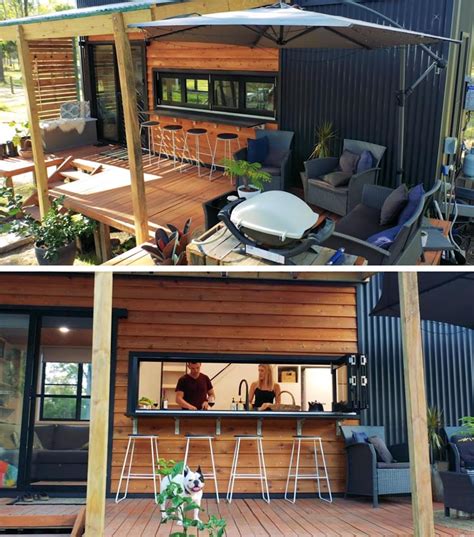 The Interior Of This Tiny House Manages To Fit Two Lofted Bedrooms