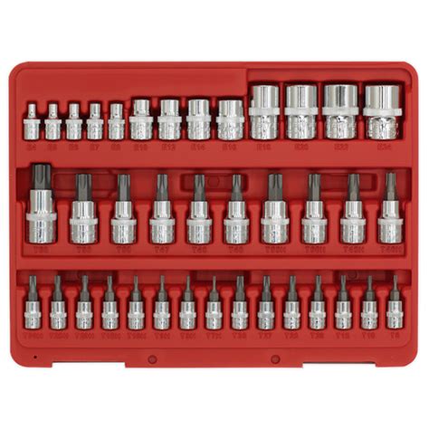 38pc Trx Star Socket And Security Socket Bit Set Ak6197 Sealey