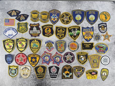 Collection Of American Police Department Patches