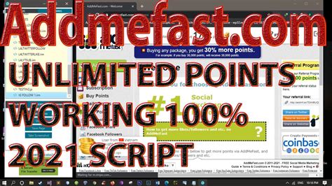 Addmefast Unlimited Points 2021 Working 100 Imacros Script Ig Follow