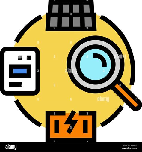 Electricity Usage Tracking Energy Color Icon Vector Illustration Stock Vector Image And Art Alamy