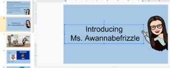Teacher Introduction Google Slides Presentation By AWannabeFrizzle