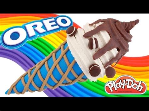 How To Make A Waffle Cone With Ice Cream And Rainbow Oreos Youtube