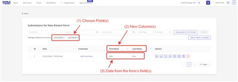 How To Add Additional Columns And Sort By Submission Date In Hipaatizer