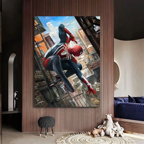 Картина Человек паук Spider Man 50х70 купить C доставкой на Ozon по