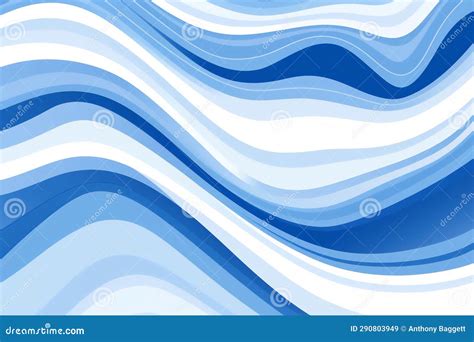 Blue Wave Pattern Background Stock Illustration Illustration Of Curves Digital 290803949