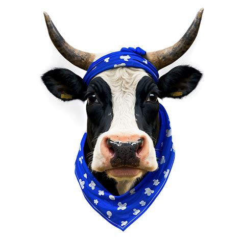 Download Cow Face With Bandana Png Too19