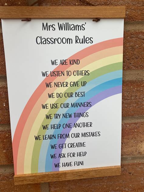 Personalised Classroom Rules Print Classroom Decor Etsy