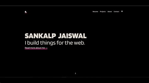 Sankalp Jaiswal On Linkedin Webdevelopment Nextjs Tailwindcss Typescript Framermotion Gsap