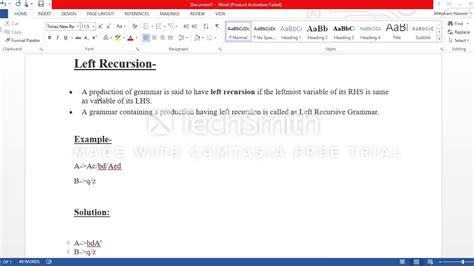 Lab 04 Left Recursion Youtube