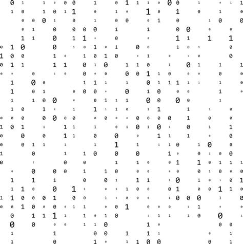 Binary Code Zero One Matrix White Background Technology Connection Digital Data Abstract