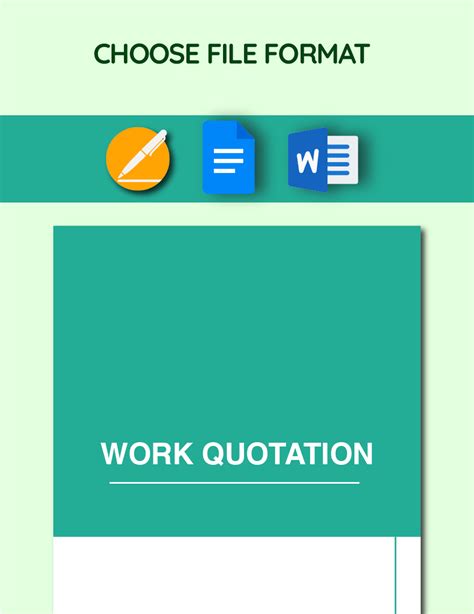 Work Quotation Template In Google Docs Pages Word Download Template Net