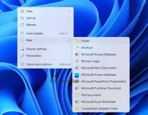 Restore Missing NEW Context Menu Item In Explorer In Windows