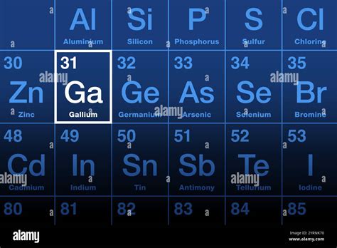 Gallium Element On The Periodic Table Metal And Chemical Element With Atomic Number 31 And The
