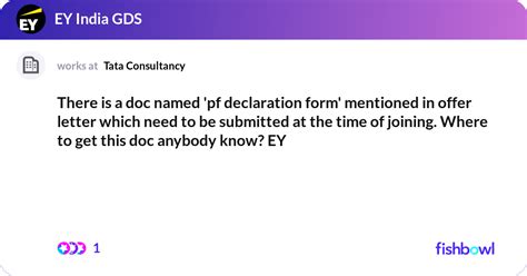 There Is A Doc Named Pf Declaration Form Mention Fishbowl