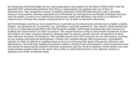 Summary Gpu Optimization With Runai Atlas Dell Technologies Info Hub