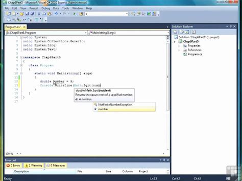 06 05 Math Library Functions C Sharp Dotnet Programming Training Video