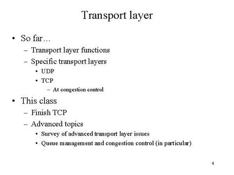 CSE 524 Lecture 13 Transport Layer Part 3